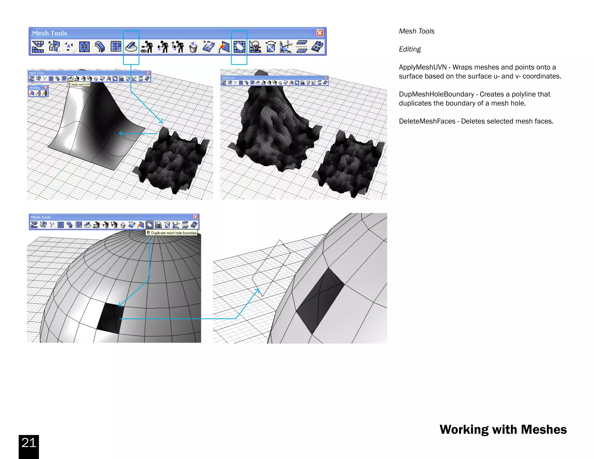 Rhino Working with Meshes | PDF