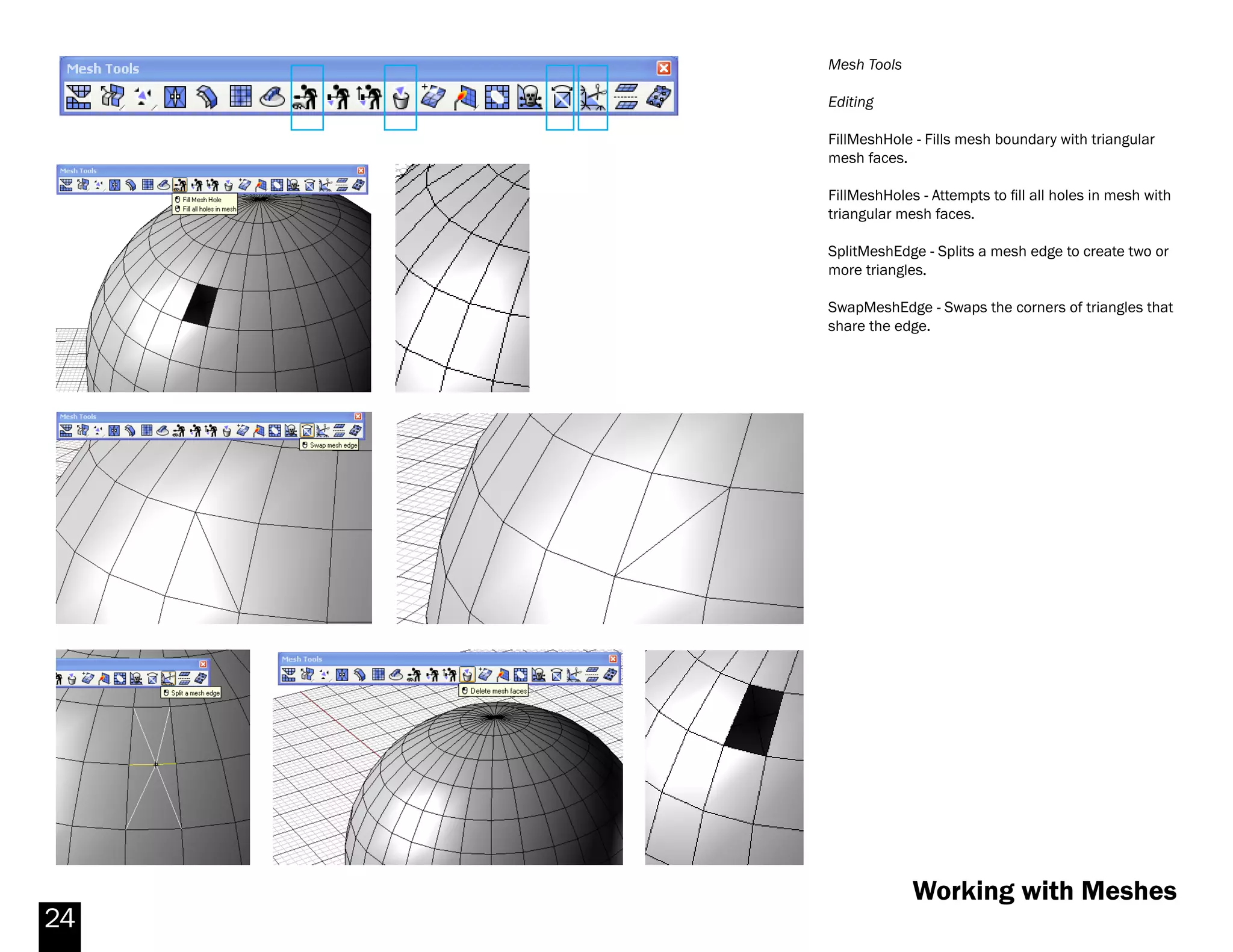 Rhino Working with Meshes | PDF