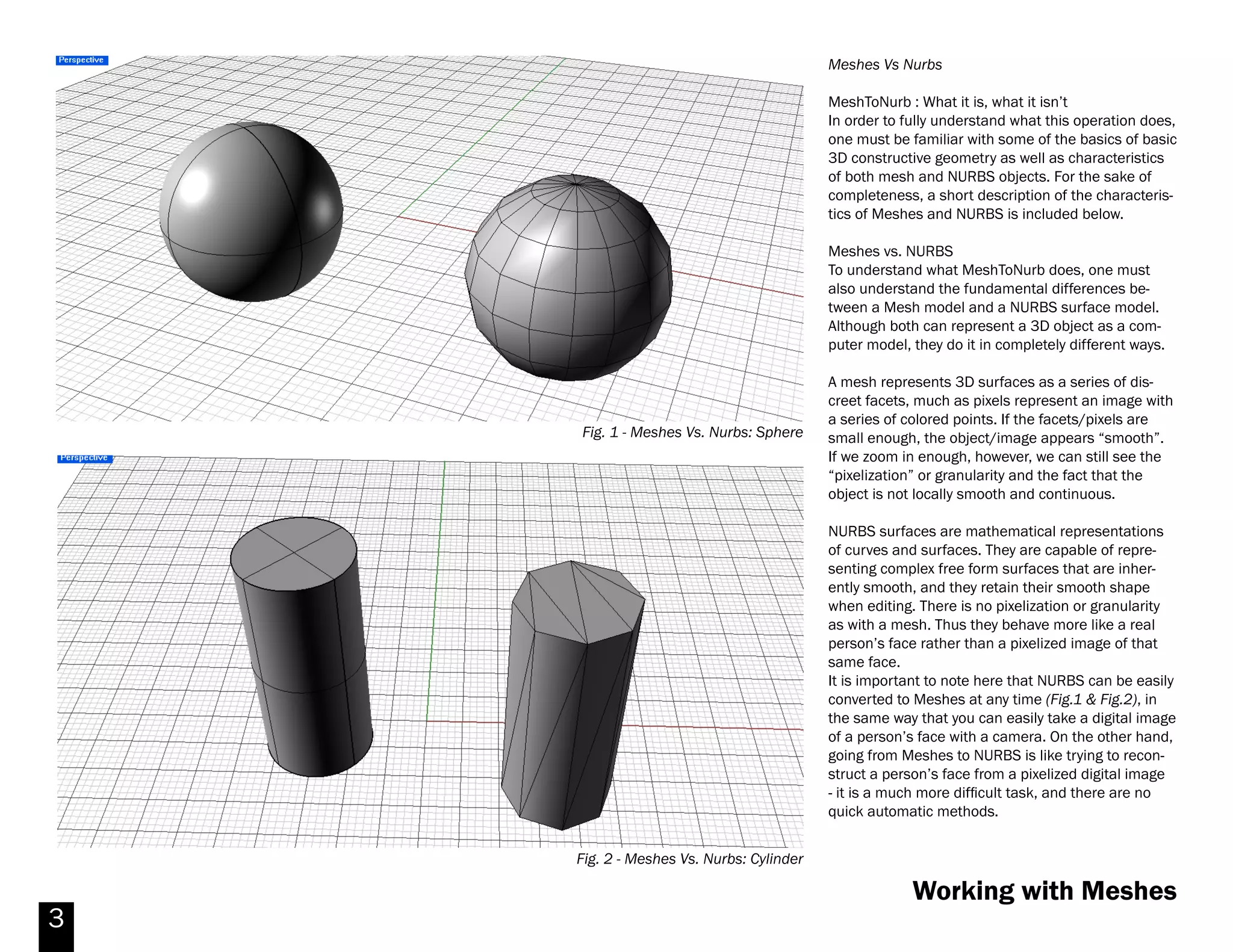 Rhino Working with Meshes | PDF