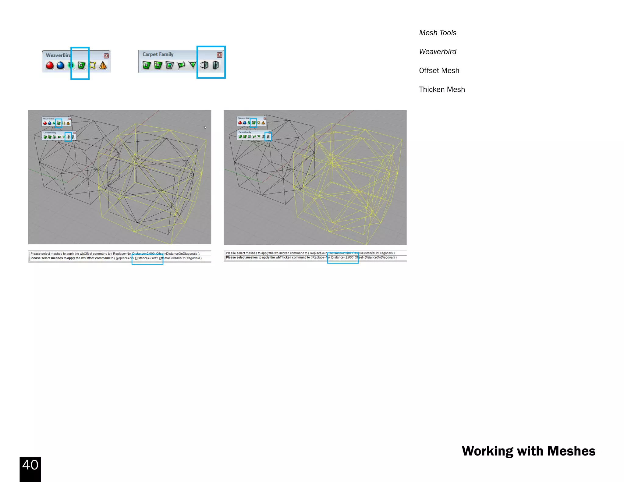 Rhino Working with Meshes | PDF