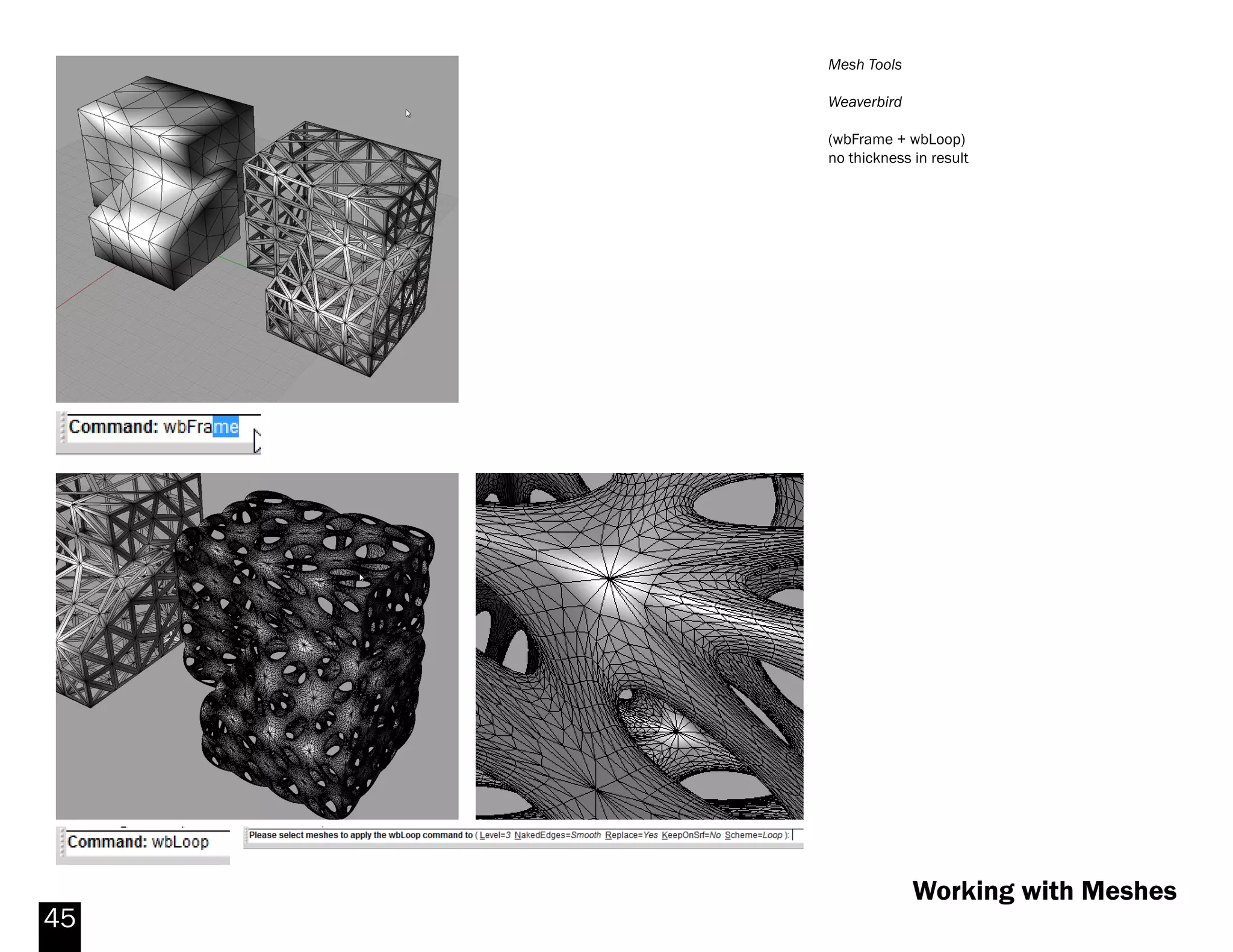 Rhino Working with Meshes | PDF