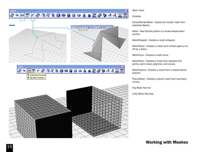 Rhino Working with Meshes | PPT