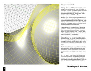 Rhino Working with Meshes | PDF