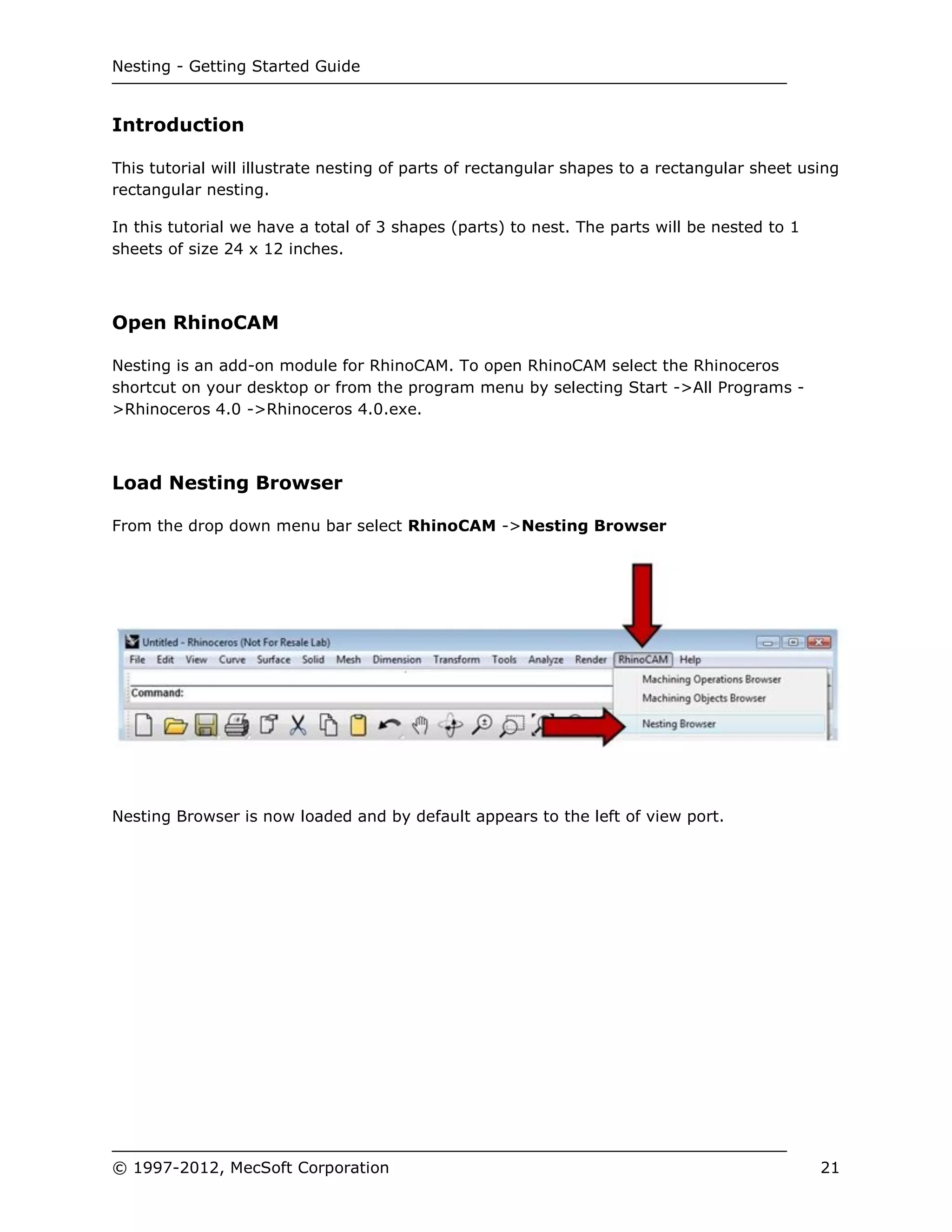 Rhino cam nesting_gettingstartedguide | PDF | Computing | Technology & Computing