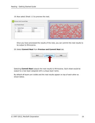 Rhino cam nesting_gettingstartedguide | PDF | Computing | Technology ...