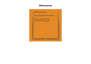 Rhinoceros | PDF