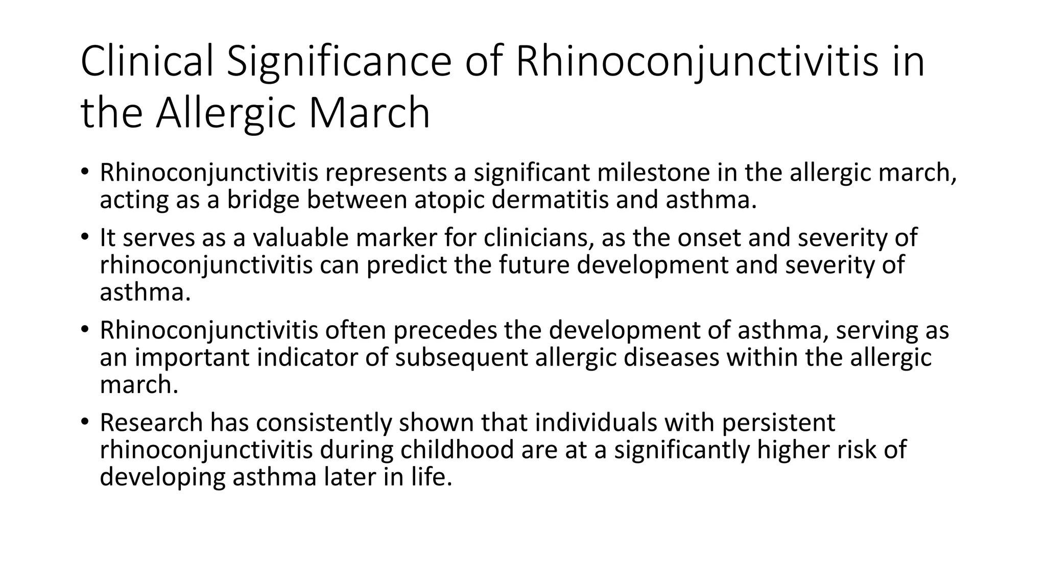 Rhinoconjunctivitis in allergy march.pptx