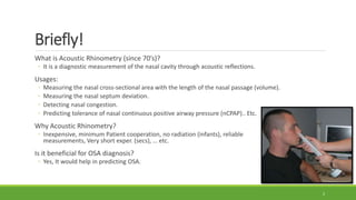 Rhinometry presentation | PPTX