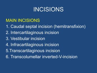 RHINOPLASTY ,Types of incision & Osteotomies.pptx