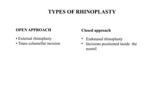RHINOPLASTY indications and complications | PPTX