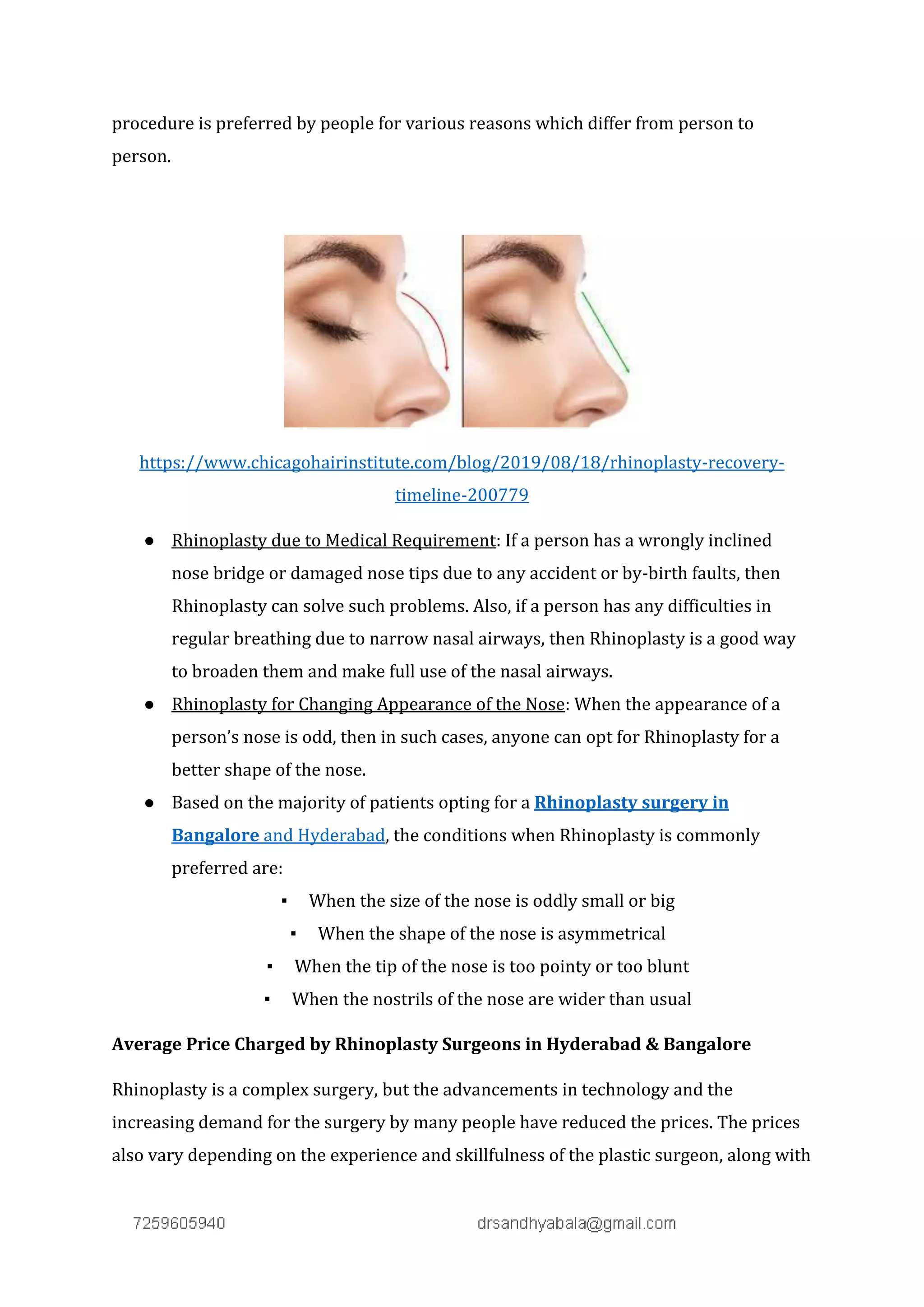 Rhinoplasty recovery timeline and tips | PDF | Ear, Nose and Throat ...