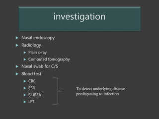 Rhinosinusitis(acute,chronic,fungal) ENT | PPTX