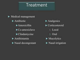 Rhinosinusitis(acute,chronic,fungal) ENT | PPTX