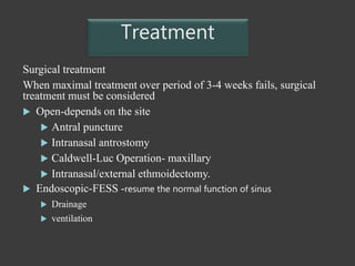 Rhinosinusitis(acute,chronic,fungal) ENT | PPTX