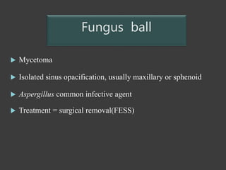 Rhinosinusitis(acute,chronic,fungal) ENT | PPTX