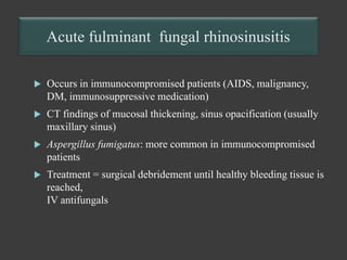 Rhinosinusitis(acute,chronic,fungal) ENT | PPTX