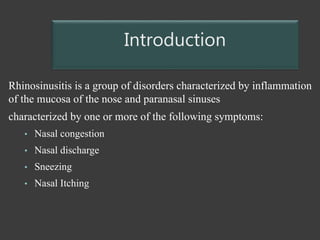 Rhinosinusitis(acute,chronic,fungal) ENT | PPTX