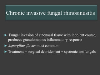Rhinosinusitis(acute,chronic,fungal) ENT | PPTX