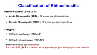RHINOSINUSITIS: Etiology, Classification, Diagnosis and Treatment.pptx