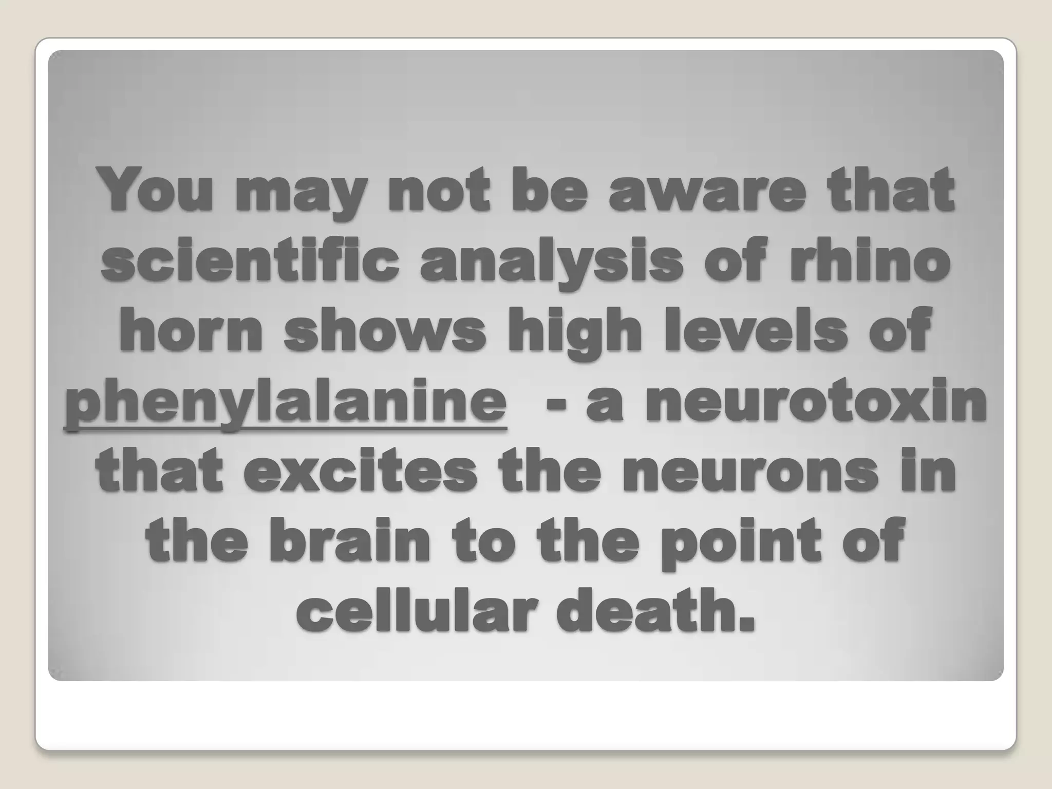 Rhino horn and Autism | PPTX