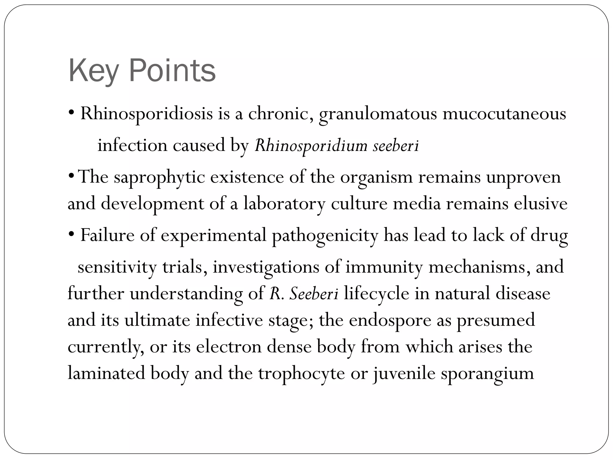 Rhinosporidiosis | PDF