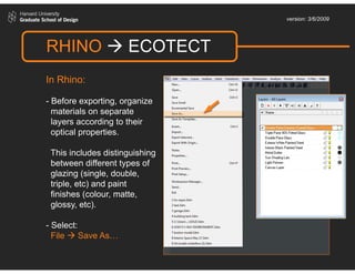 Rhino to Ecotect - A short tutorial .pdf