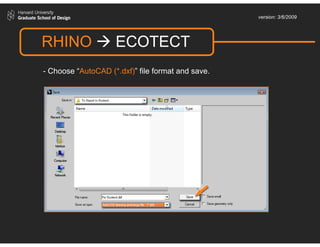 Rhino to Ecotect - A short tutorial .pdf
