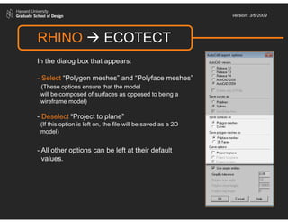 Rhino to Ecotect - A short tutorial .pdf