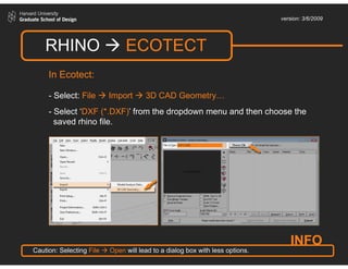 Rhino to Ecotect - A short tutorial .pdf