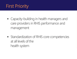 RHIS Curriculum: Standardizing Core Competencies and Training Materials ...