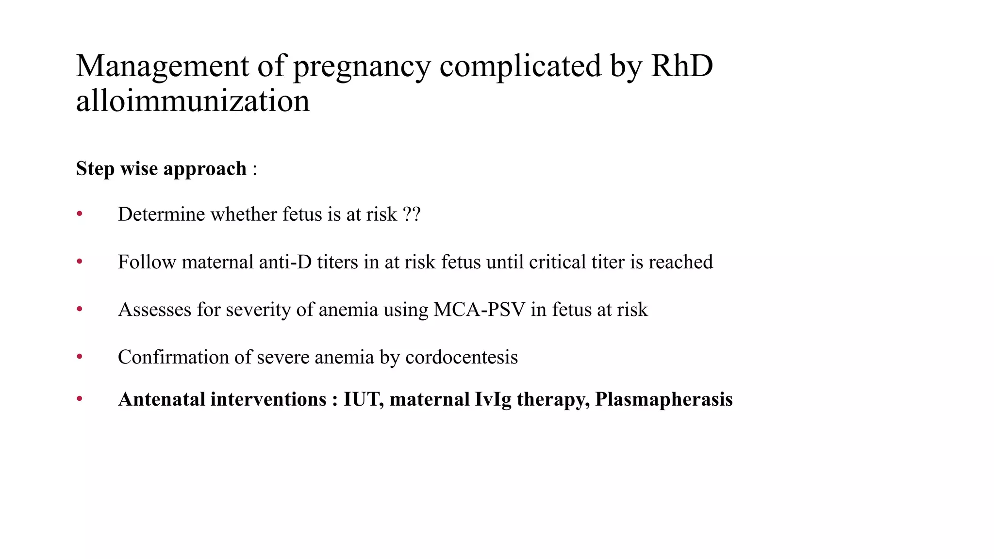 Rh isoimmunisation | PPTX