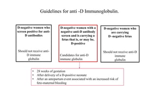 Rh isoimmunisation | PPTX