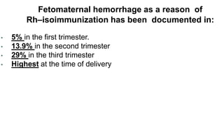 Rh isoimmunization | PPTX
