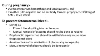 Rh isoimmunization | PPTX