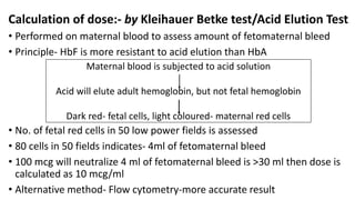 Rh isoimmunization | PPTX