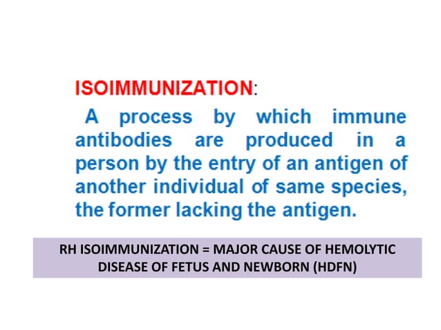 Rh isoimmunization | PPTX | Pregnancy | Reproductive Health