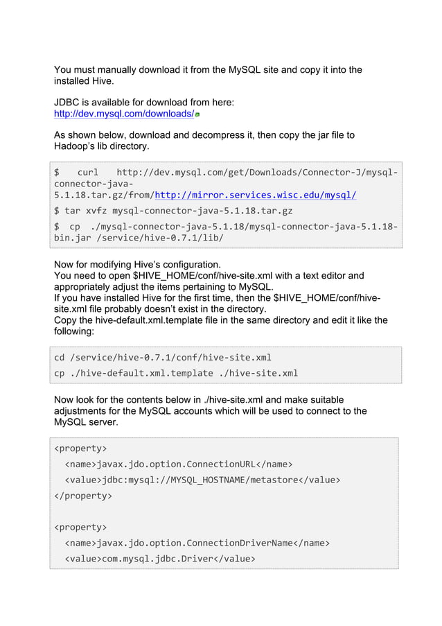 R hive tutorial supplement 2 - Installing Hive | PDF