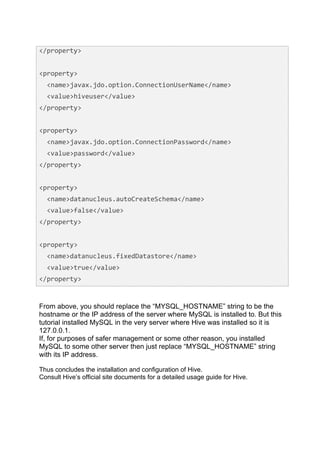 R hive tutorial supplement 2 - Installing Hive | PDF