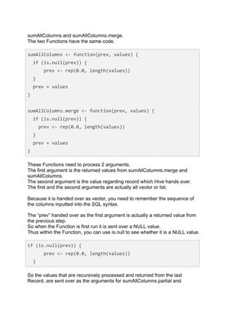 R hive tutorial - udf, udaf, udtf functions | PDF