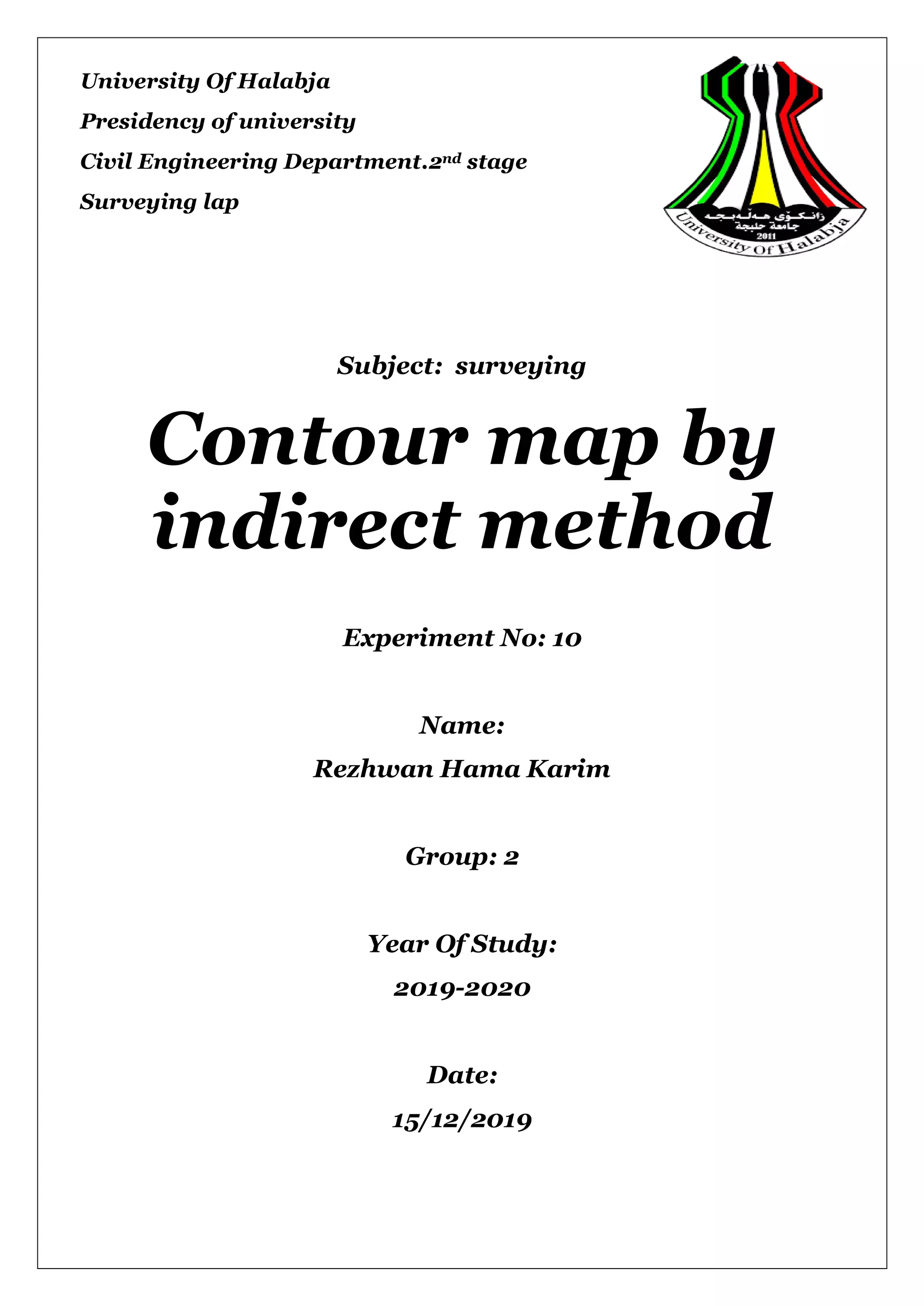 Contour map by indirect method | PDF
