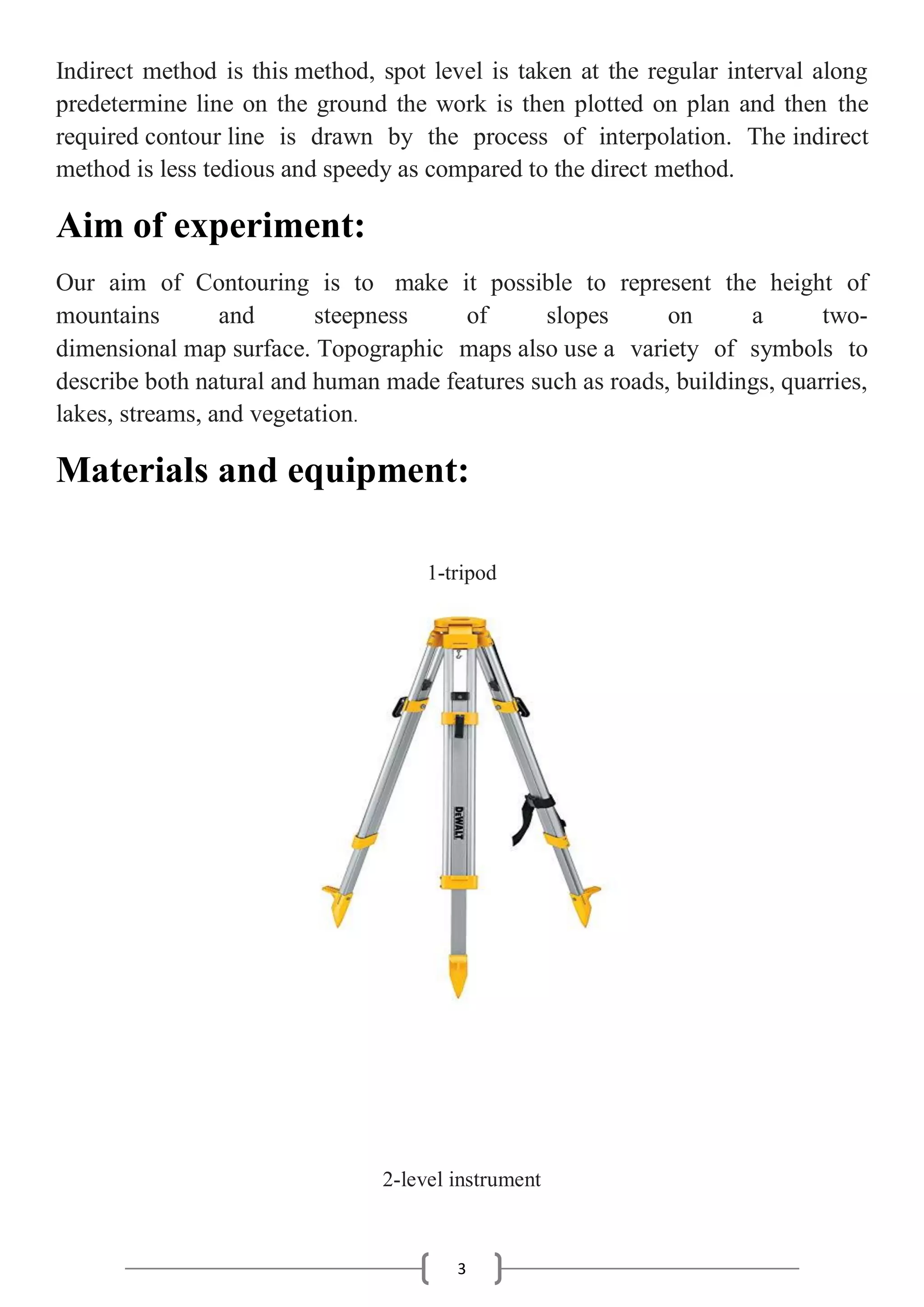 Contour map by indirect method | PDF