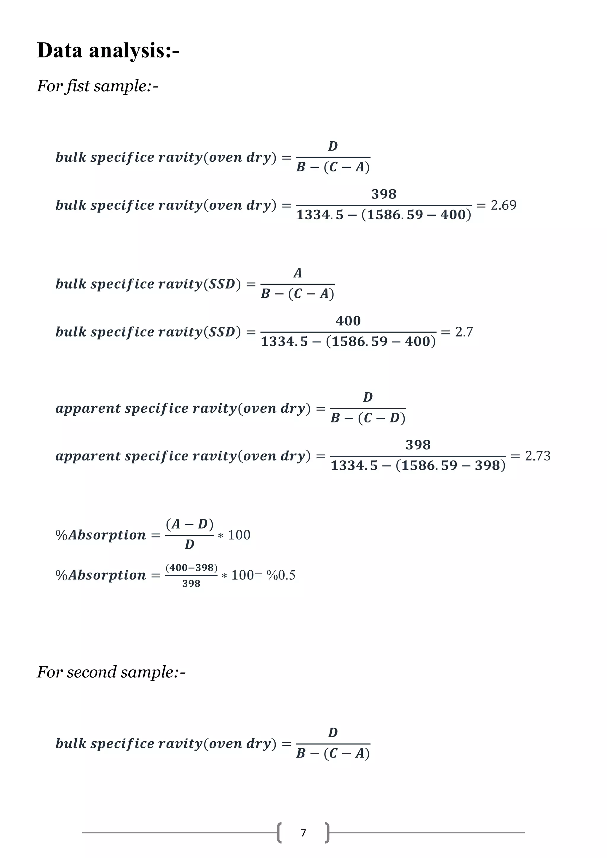 Specific Gravity And Absorption Of Fine Aggregate Pdf Chemistry