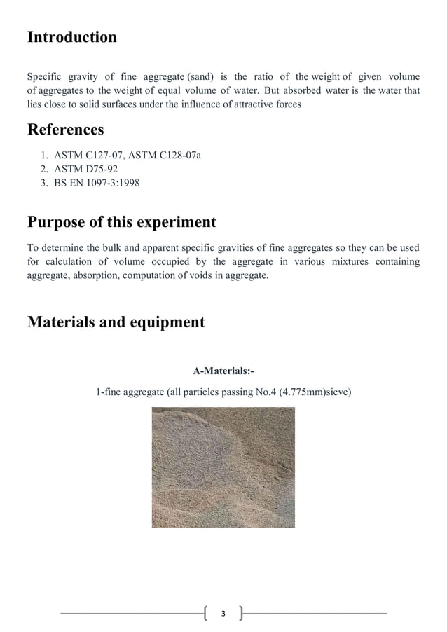 Specific Gravity And Absorption Of Fine Aggregate Pdf Chemistry