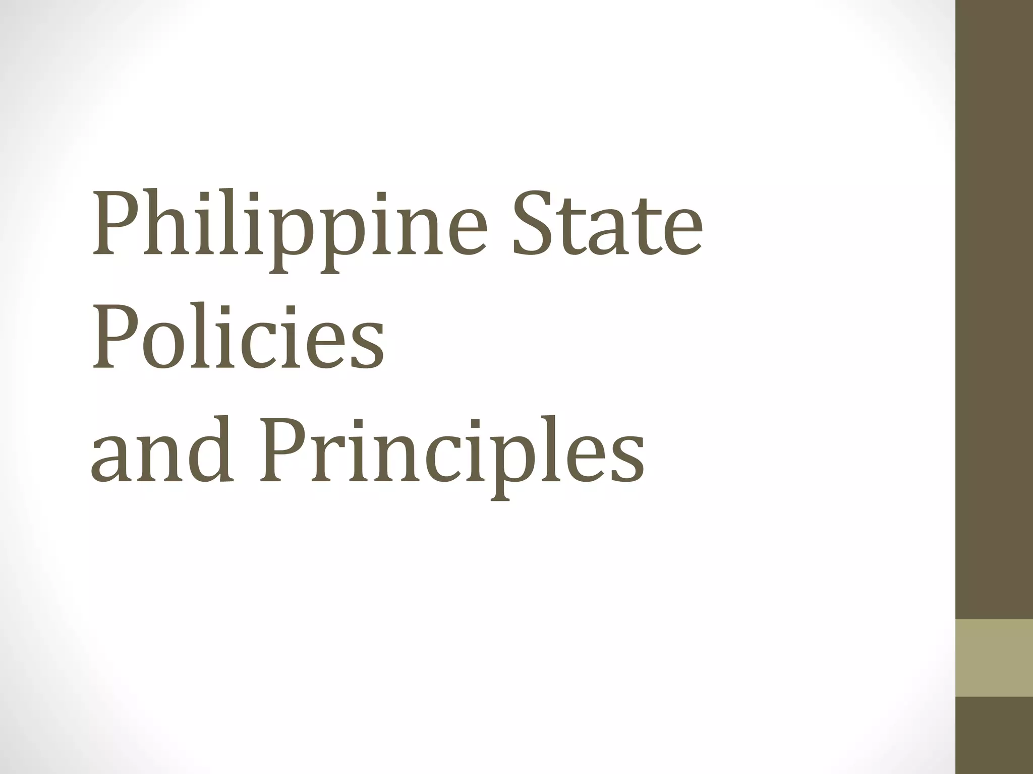 Article ii of the 1987 philippine state policies and principles | PPTX
