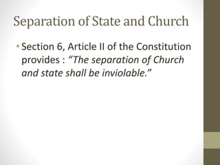 Article ii of the 1987 philippine state policies and principles | PPTX