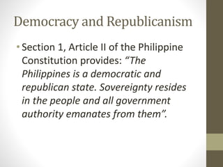 Article ii of the 1987 philippine state policies and principles | PPTX