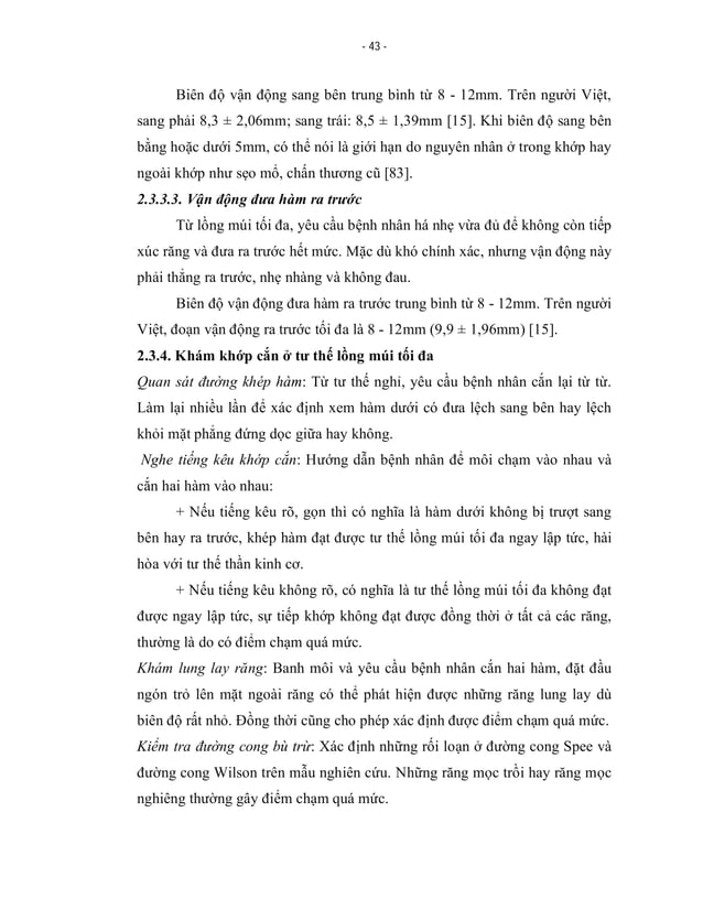 Luận án: Chức năng nhai trên bệnh nhân sau điều trị gãy xương hàm | PDF