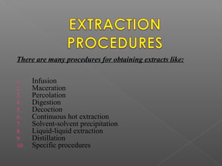 Extraction techniques | PPT