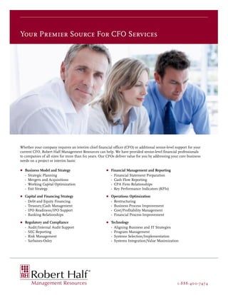 CFO Services Overview | PDF