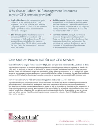 CFO Services Overview | PDF